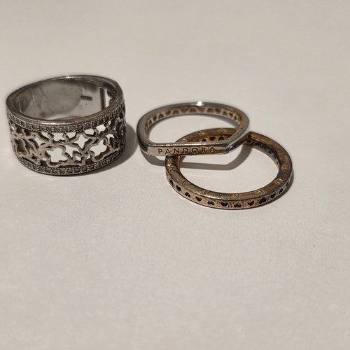 Set of 3 Rings Pandora Vintage Silver | eBay