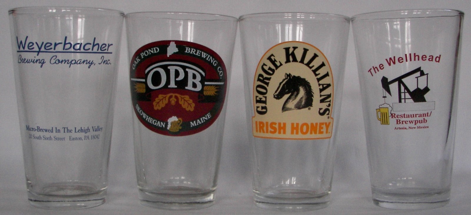National micro beer, brewery pint glasses, your choice, pick 4 of 12 | eBay