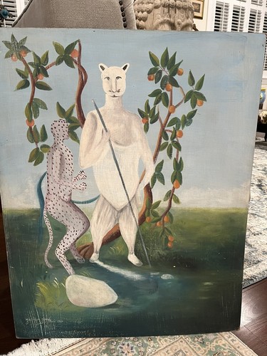 40 X 32 SUPERB ORIGINAL ART PAINTING BY THE LATE MASTER HAITIAN JASMIN ...