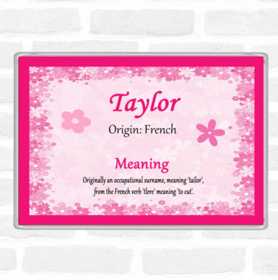 Taylor Name Meaning Jumbo Fridge Magnet Pink | eBay UK