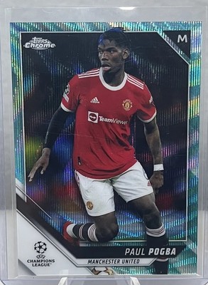2021-22 Topps Chrome UEFA Paul Pogba Aqua Wave Refractor 6/199 ...