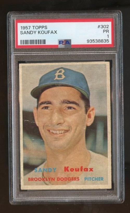 1957 Topps # 302 Sandy Koufax PSA 1 POOR | eBay