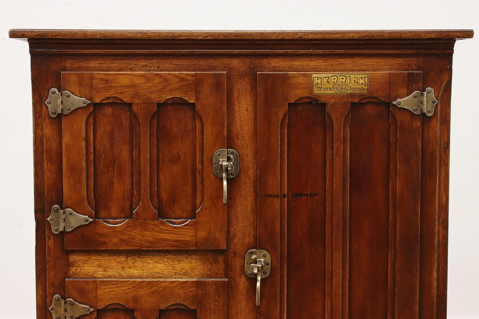 Farmhouse Antique Oak Kitchen Ice Box or Pantry, Herrick #51885 | eBay
