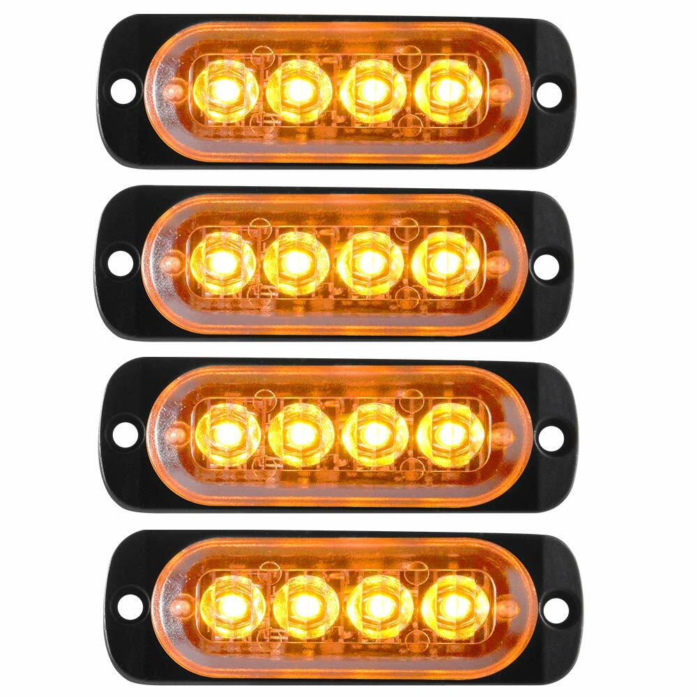Rectangle Led Strobe Lights 4 14054 Window Mount R65 4 LED Pod Warning
