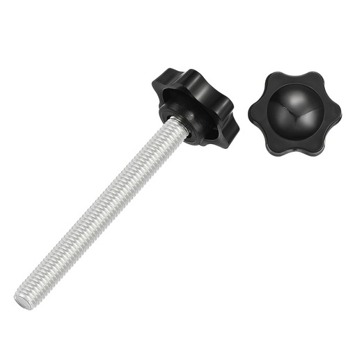 2Pcs Star Knobs, M10x90mm Plastic Hex Shaped Clamping Handle Screw Knob ...