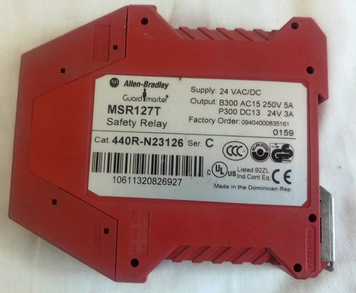 Allen-Bradley 440R-N23126 Safety Relay MSR127T Minotaur, 24V AC/DC, 3NO ...