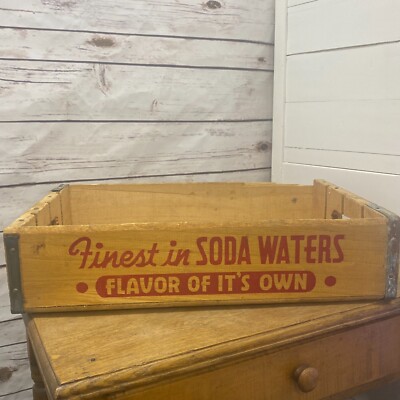Juneau Alaska Vintage Wooden Crate Soda Waters Pop 24 Bottles Cola Wood ...