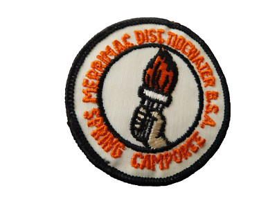 BOY SCOUTS BSA PATCH MRRIMAC DISTRICT TIDEWATER CAMPORE 1976 TORCH ...