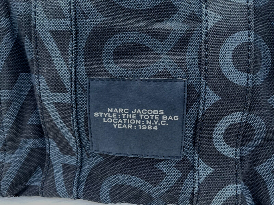 Auth NWT $295 Marc Jacobs The Outline Monogram Cotton Tote in Black | eBay