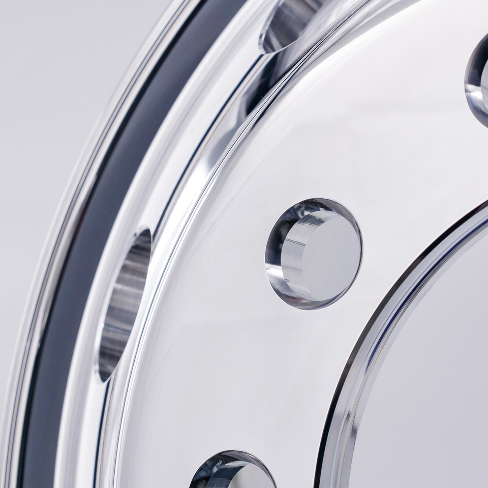 Stud Piloted Truck Wheels 22.5x8.25 Polished 4pcs. | eBay