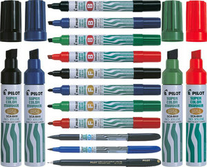 Pilot Super Color Marker Pens | Broad | Extra Broad & Fine | Fine ...