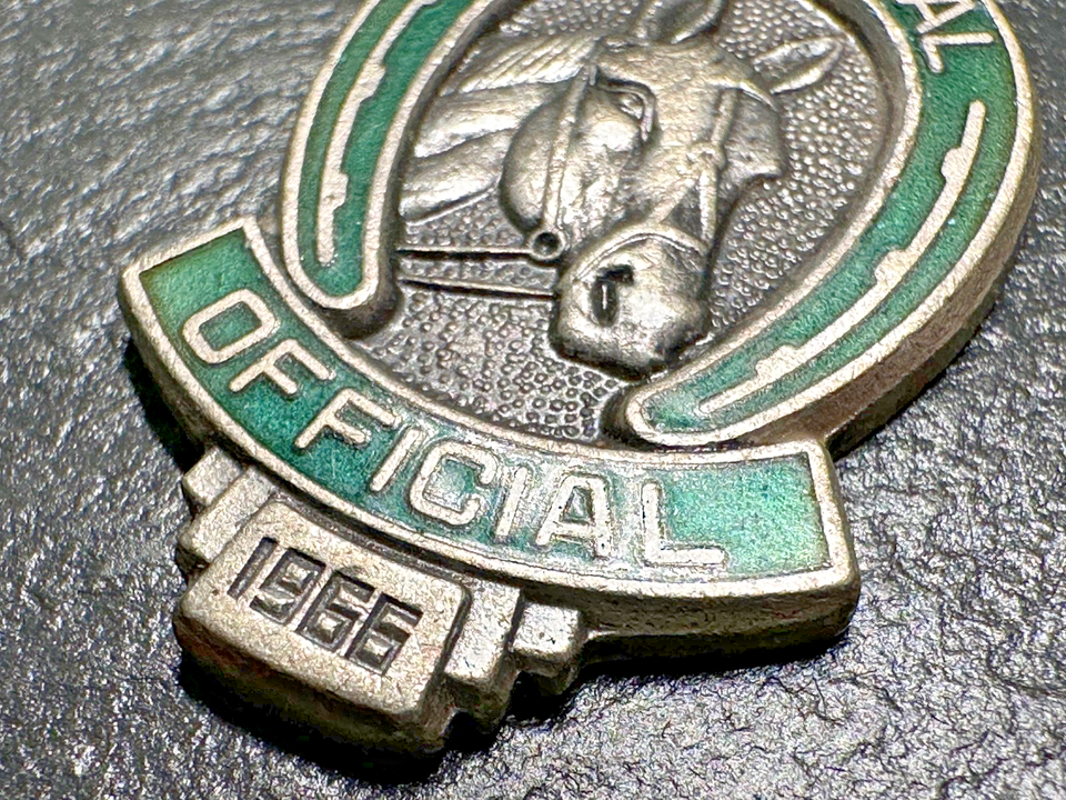1966 CENTENNIAL RACE TRACK LITTLETON COLORADO HORSE OFFICIAL PIN FRONT ...