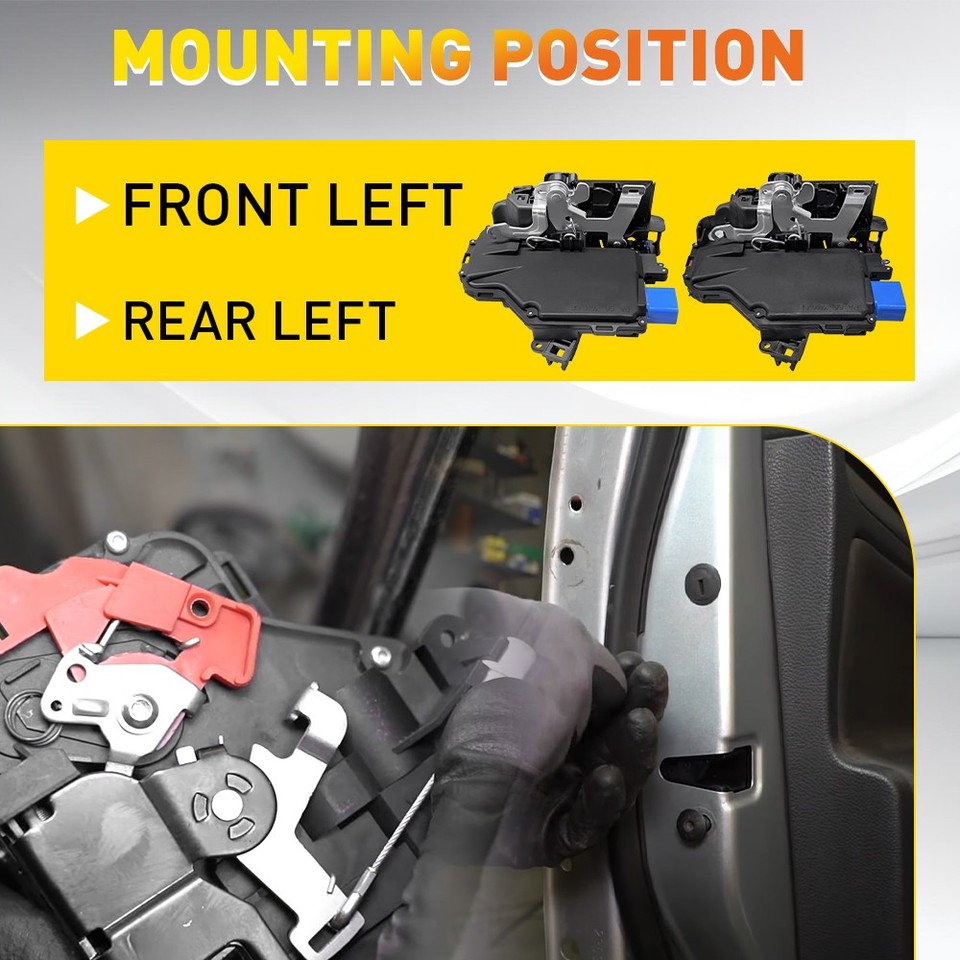 Front Rear Left Door Lock Actuator For Vw Golf Caddy Touran Touareg ...