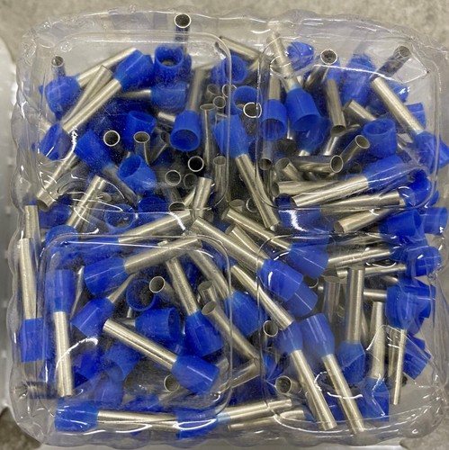 BM 005061 Insulated End Sleeve/Bootlace Lug, 2.5mm2/14 AWG, Blue, 250 ...