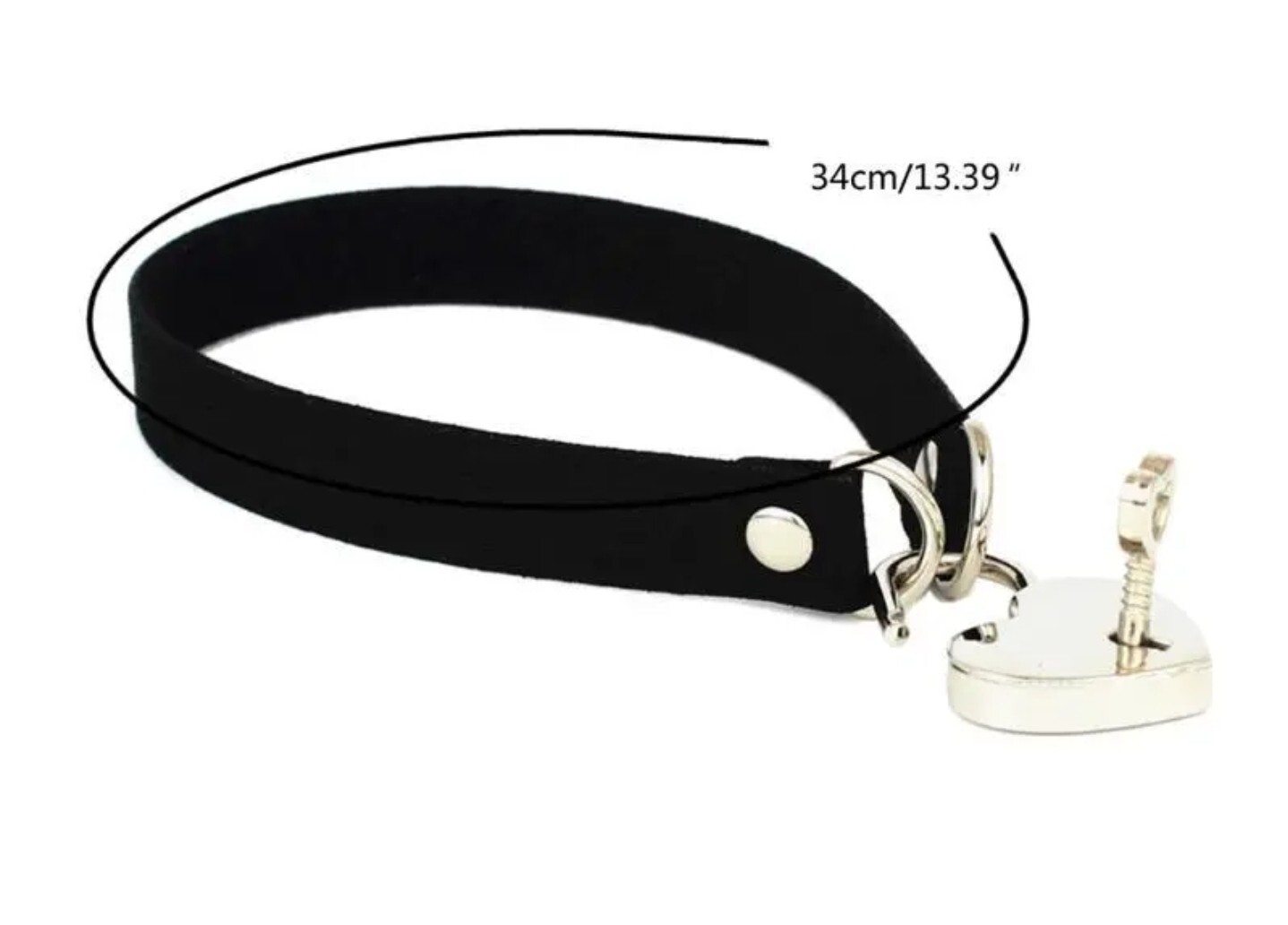 Heart Padlock Choker Bondage Collar Necklace BDSM Real Key Sub Dom Kink Unisex | eBay UK