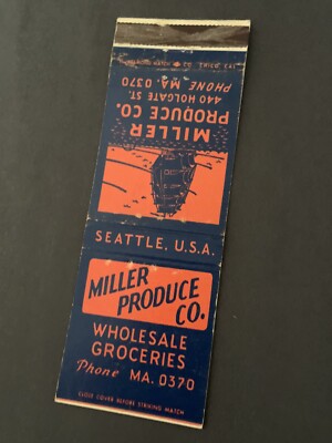 Vintage Matchbook: “Miller Produce Co” | eBay