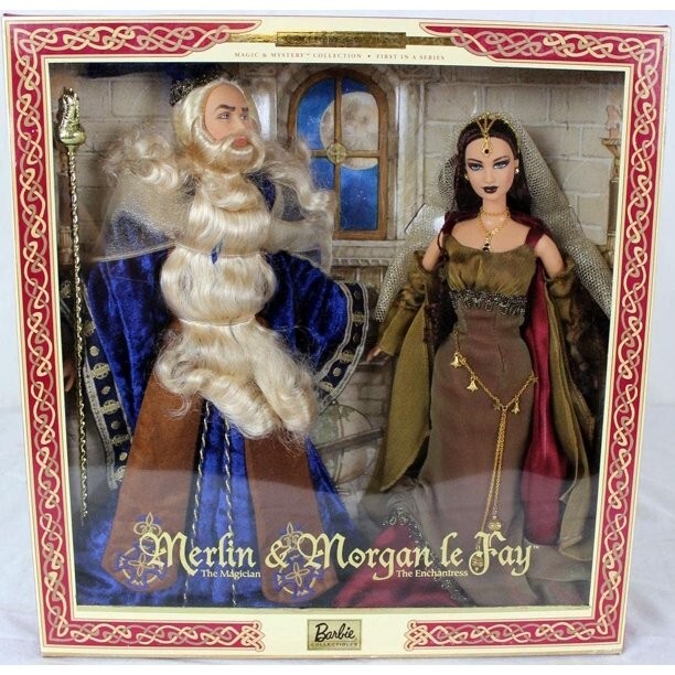 Merlin & Morgan le Fay Barbie Dolls Set Magic & Mystery Collection MINT ...