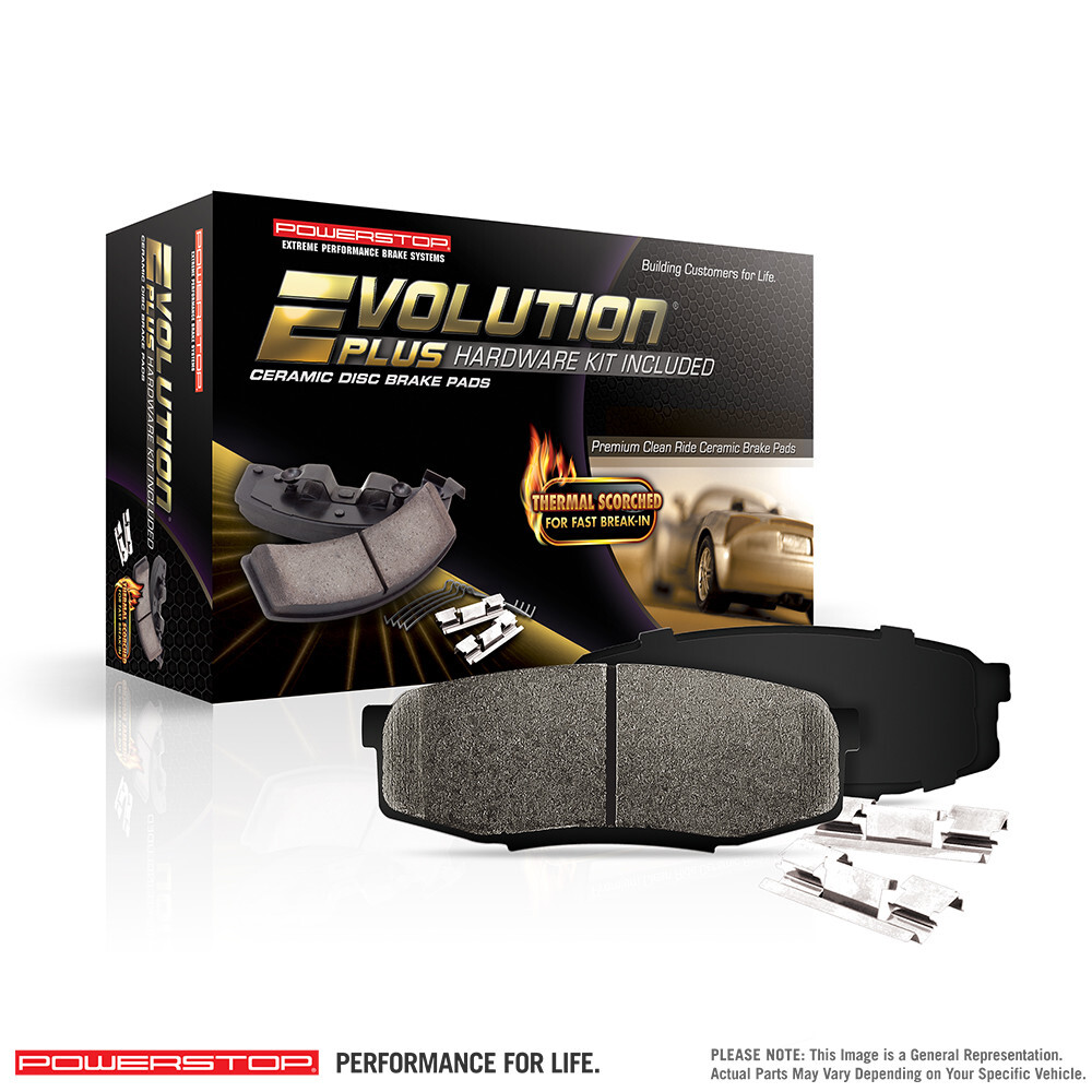 Disc Brake Pad Set-Z17 EVOLUTION PLUS with Bushing/Sleeve Kits fits 06 ...