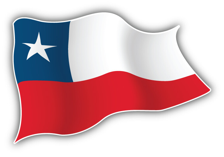Chile Waving Flag Car Bumper Sticker Decal ''SIZES'' | eBay