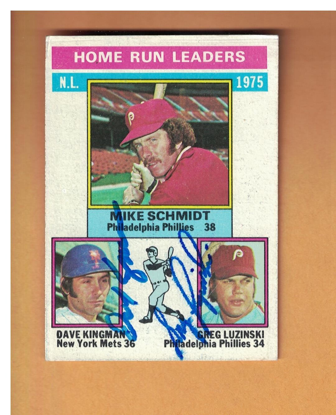 Dave Kingman & Greg Luzinski AUTOGRAPHED 1976 TOPPS BASEBALL CARD ...