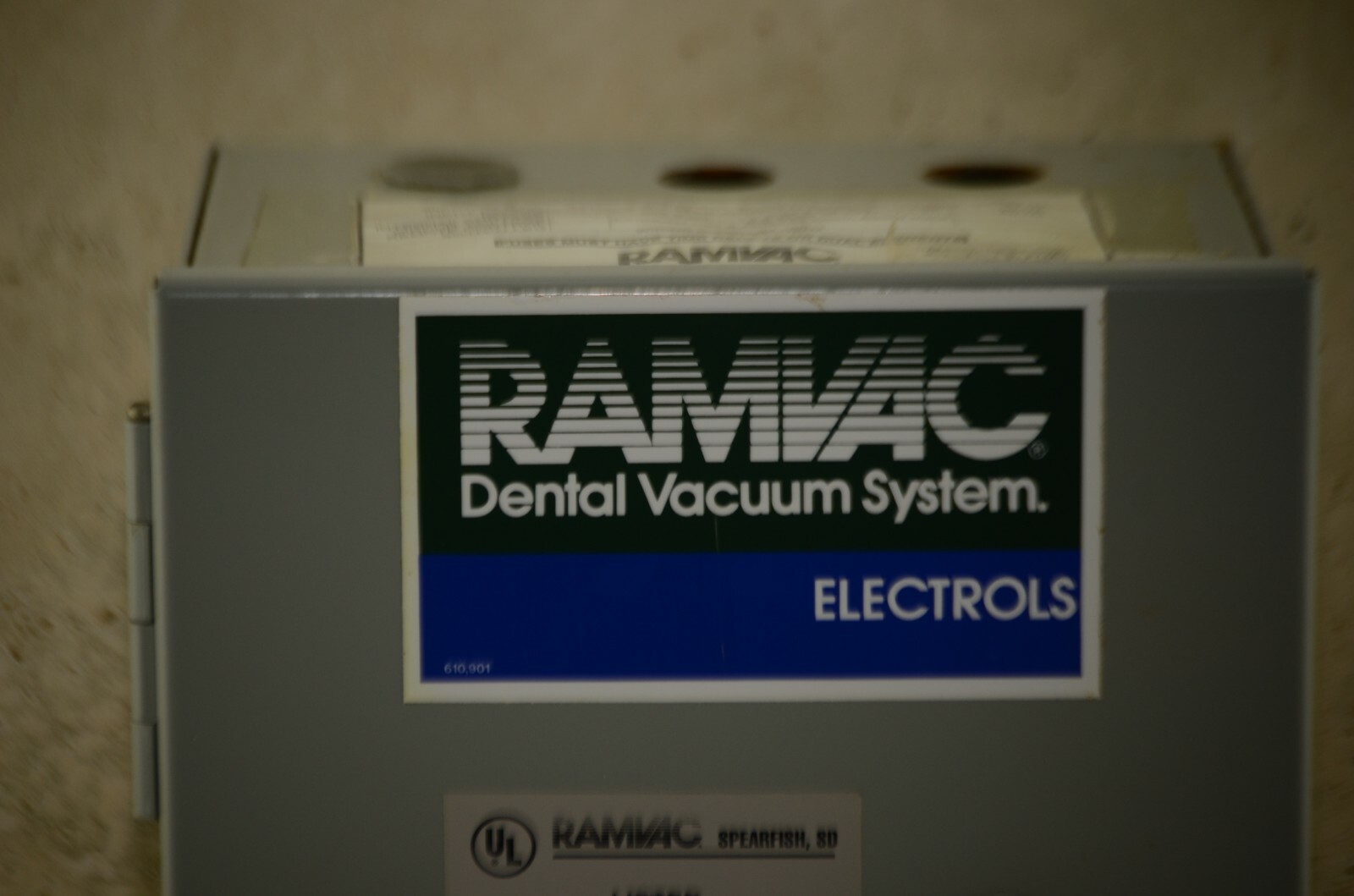 RAMVAC POWER UNIT DENTAL SUCTION PUMP 655,922 208-230V 8.6AMP 60HZ 1 ...