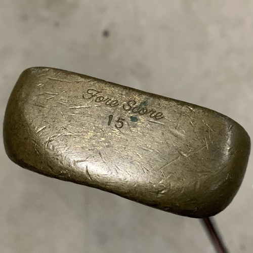 Fore Score Golf Pro Putter #15 Original Grip Brass Mallet Steel Shaft ...