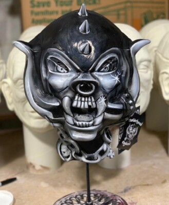 MOTORHEAD latex mask re-painted Lemmy Kilmister Warpig Snaggletooth | eBay