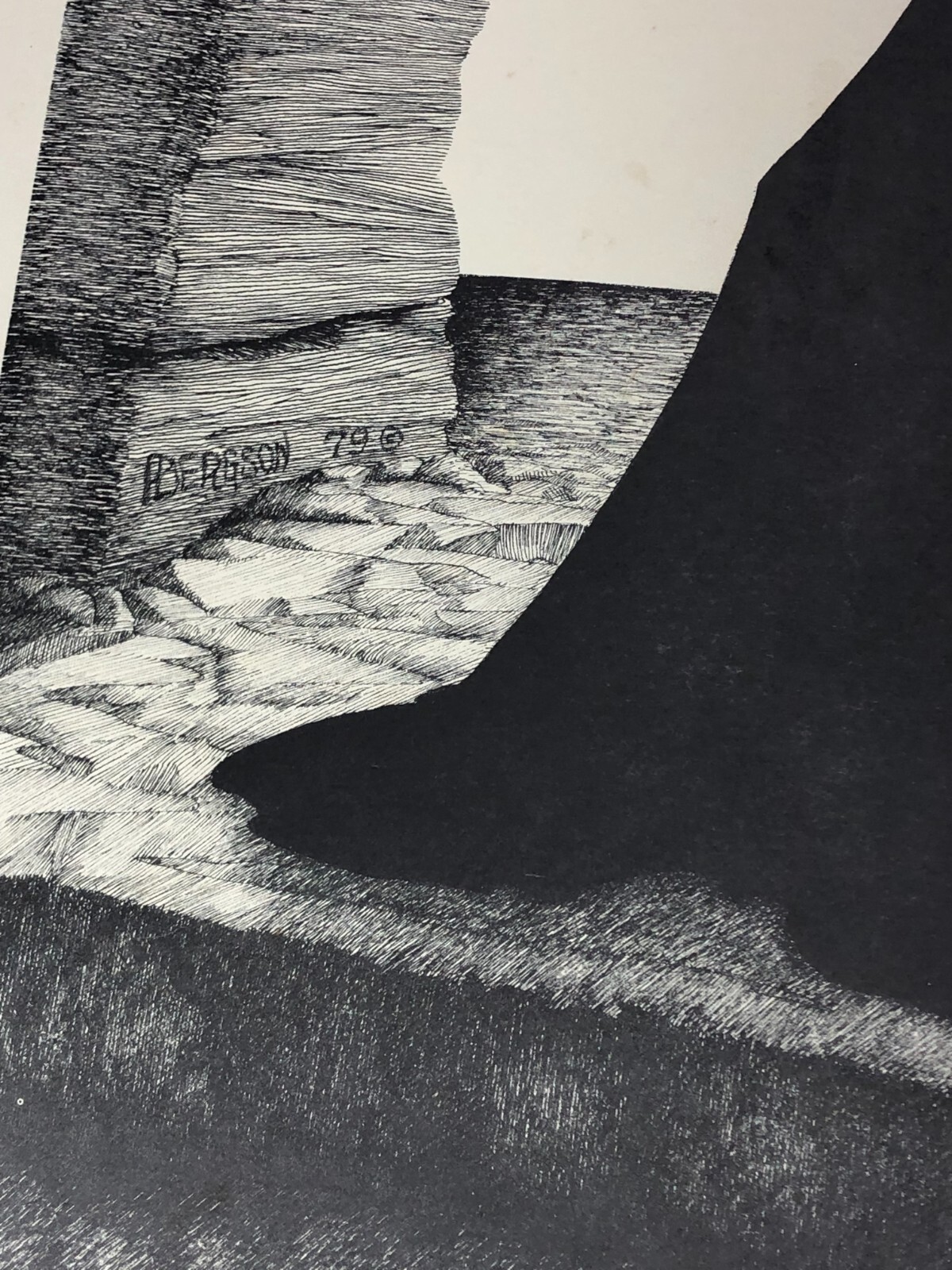 Bergson 1979 Black & White SIGNED & NUMBERED Original Lithograph Print ...