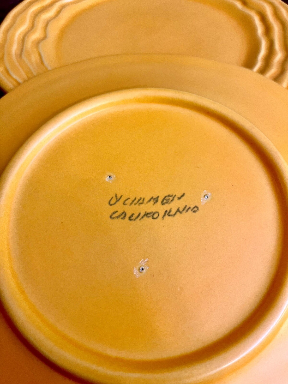 Two 9 in. Cyclamen Diva Julie Sanders Vintage California Pottery Plates ...