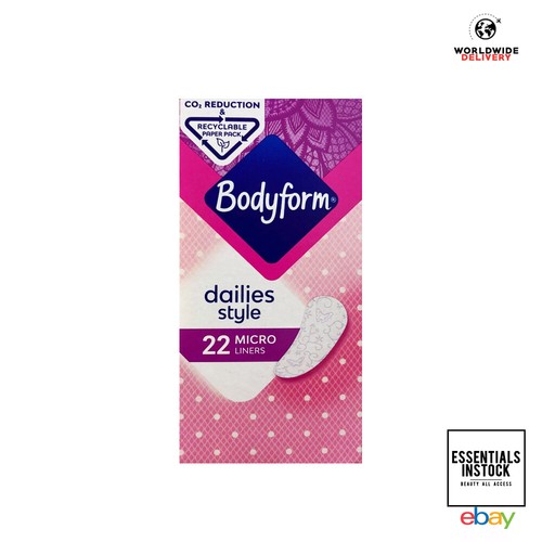 Bodyform Micro Pantyliners 22 Micro Daily Liners - Packaging May Vary ...