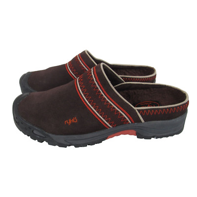 RYKA Trek Banded Clog Women's Size 10 W Brown Leather Mule Slip On ...