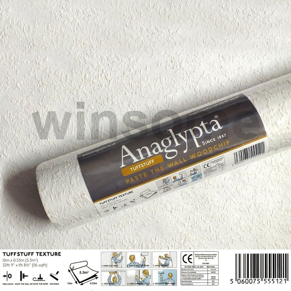 Anaglypta Wallpaper Woodchip White stuff Textured Lining Paper Home ...