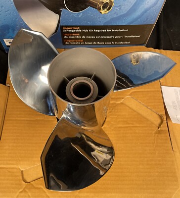 Michigan Wheel Ballistic Hubless Stainless Steel Boat Propeller Prop 14 ...