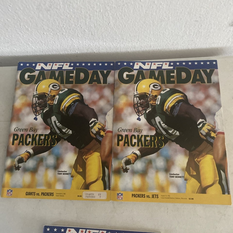 1992 GREEN BAY PACKER GAME PROGRAMS LOT OF 12 HOME & AWAY | eBay