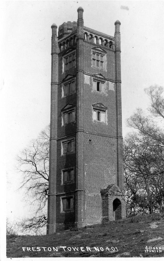 Freston Tower Nr Ipswich RP old postcard used 1924 Gillson | eBay
