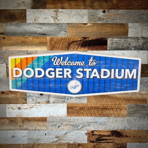 Welcome To Dodger Stadium Traditional Wood Wall Sign Los Angeles ...
