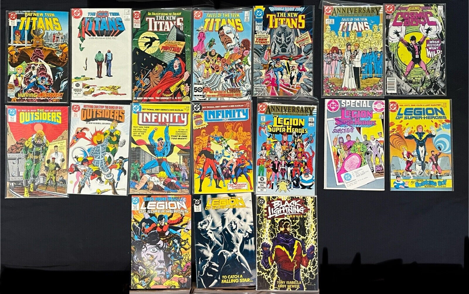DC comic lot! Legion of Heroes The New Titans Infinity Inc Outsiders lot of 17! | eBay