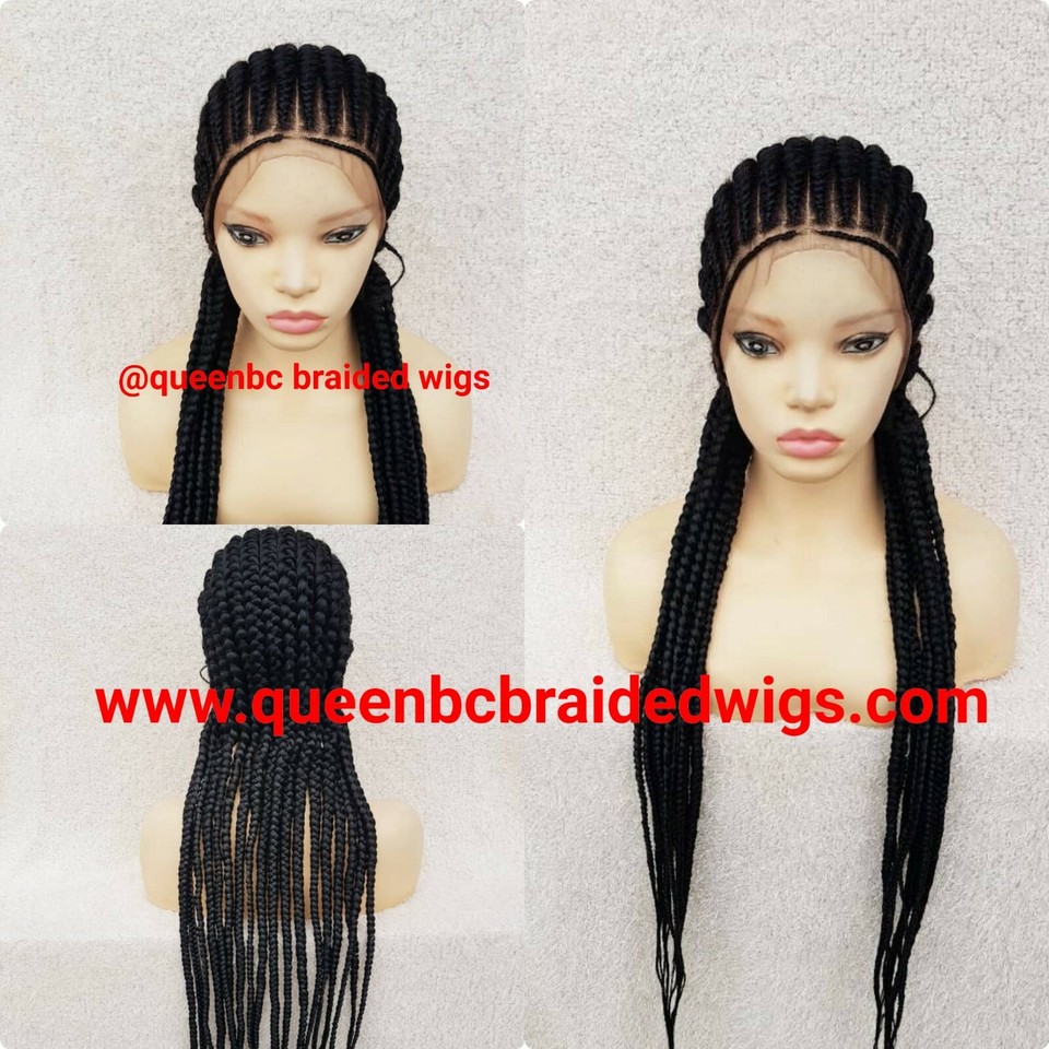 braided wig:360lace straight back cornrow wig.Cornrow wig.PRE-ORDER ...