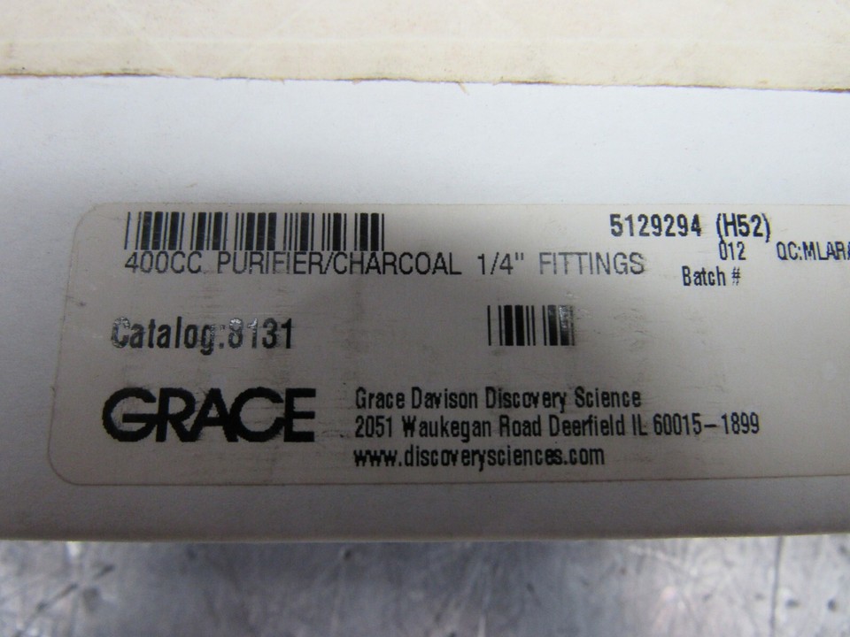 ALLTECH 8131 400CC GAS PURIFIER CHARCOAL 1/4" FITTINGS NEW IN BOX ...