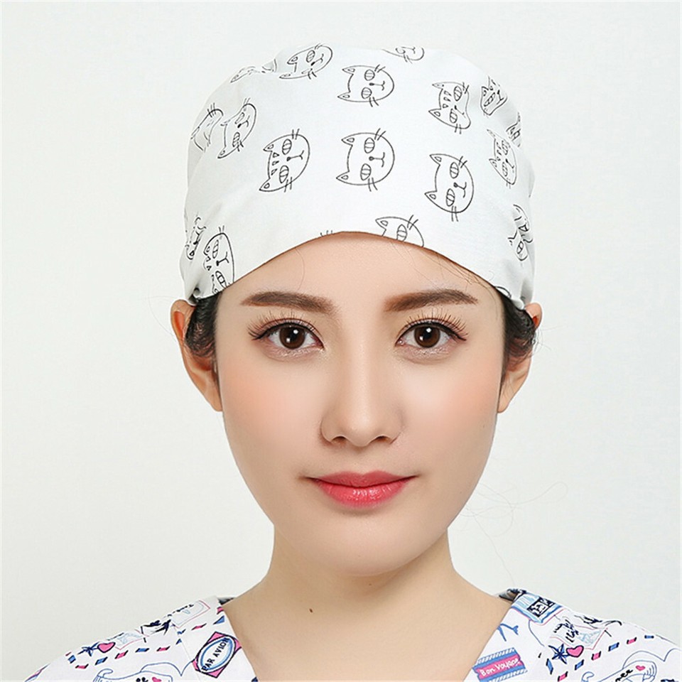 Medical Cap Doctor Surgical Hat Work Scrub Clean Nurse Head Cover ...