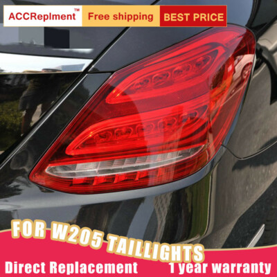 For Benz C-Class W205 LED Tail Light Assembly Red Color LED Rear Lamps ...