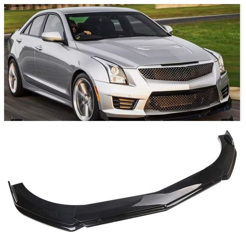 For Cadillac ATS ATS-V Glossy Black Front Bumper Lips Spoiler Splitter ...