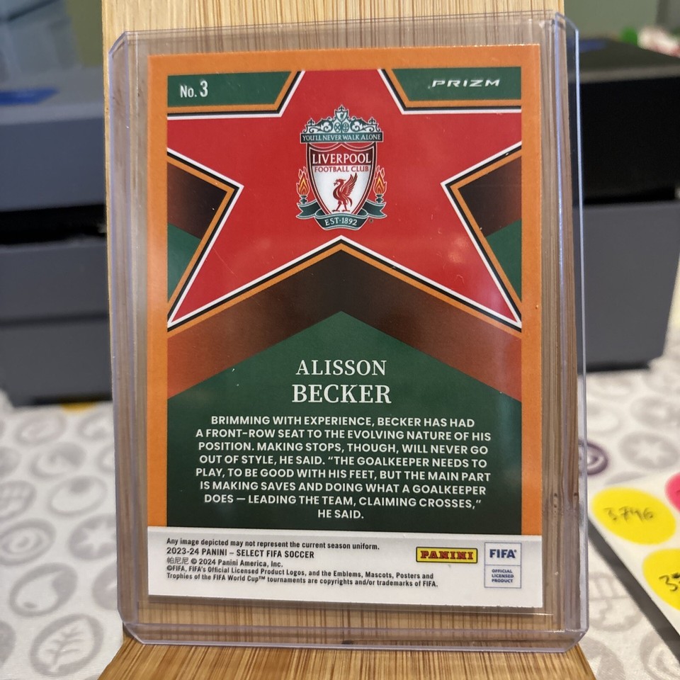Alisson Becker 2023-24 Panini Select FIFA STARS SILVER PRIZM #3 ...