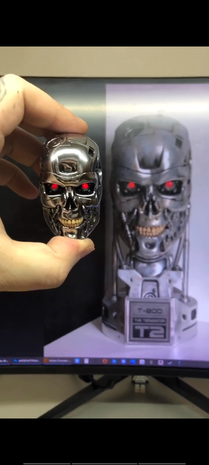 Terminator T2 T800 ENDOSKELETON 1/4 Figure Skull Model LED Metal | eBay