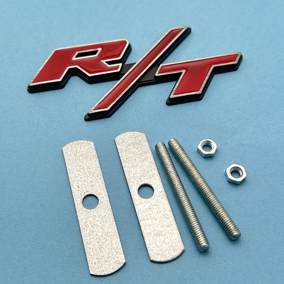 For RT Emblems Front Grille R/T Replacement Badge RT Letter Nameplate ...