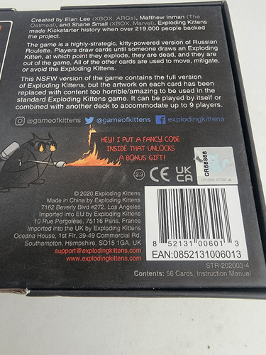 Exploding Kittens NSFW Edition 2-5 Player Adult Card Game | eBay