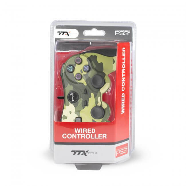 TTX Tech PS3 Camouflage Wired USB Controller Camo | eBay