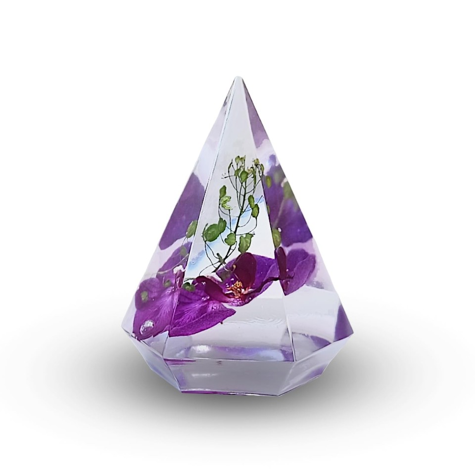 Preserved Orchid Keiki in Resin | Eternal Flower Paperweight | Purple ...