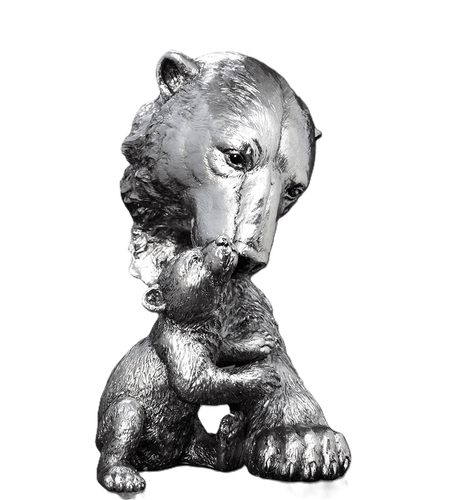 Richard Cooper Nickel Studio Collection Polar Bear & Cub Figurine | eBay UK