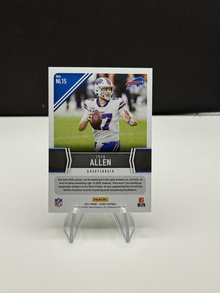 Josh Allen 2021 Panini Score - Next Level Stats #NL15 - Buffalo Bills ...